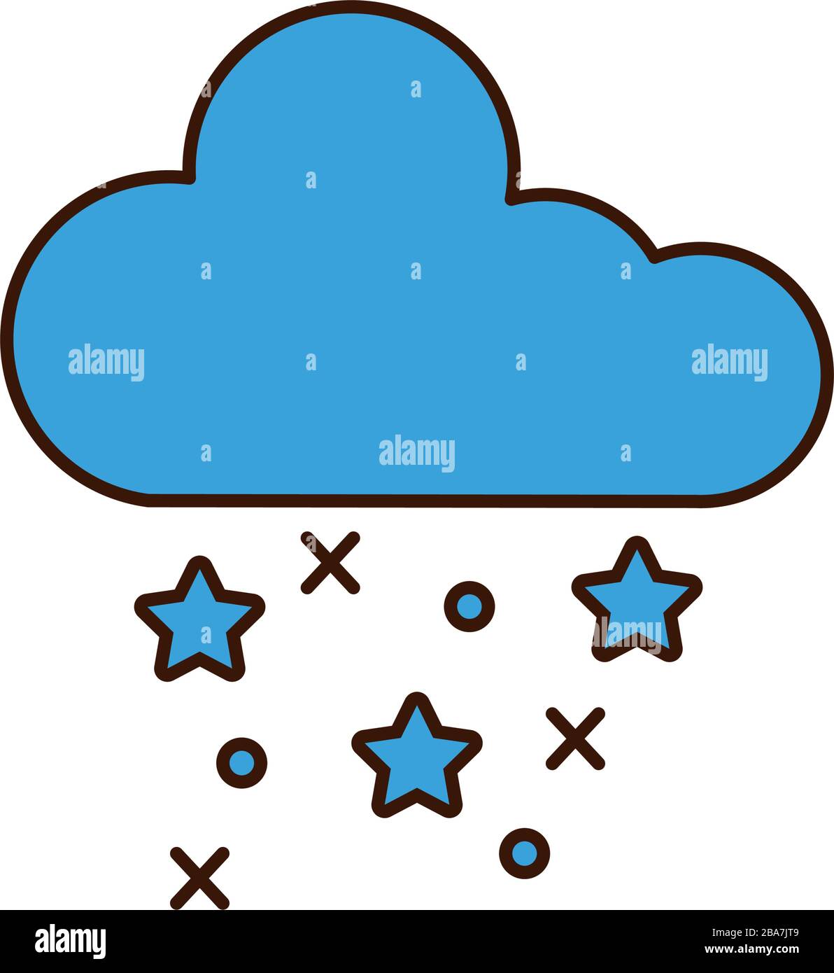 Cloud snowflakes icon cartoon hi-res stock photography and images - Alamy