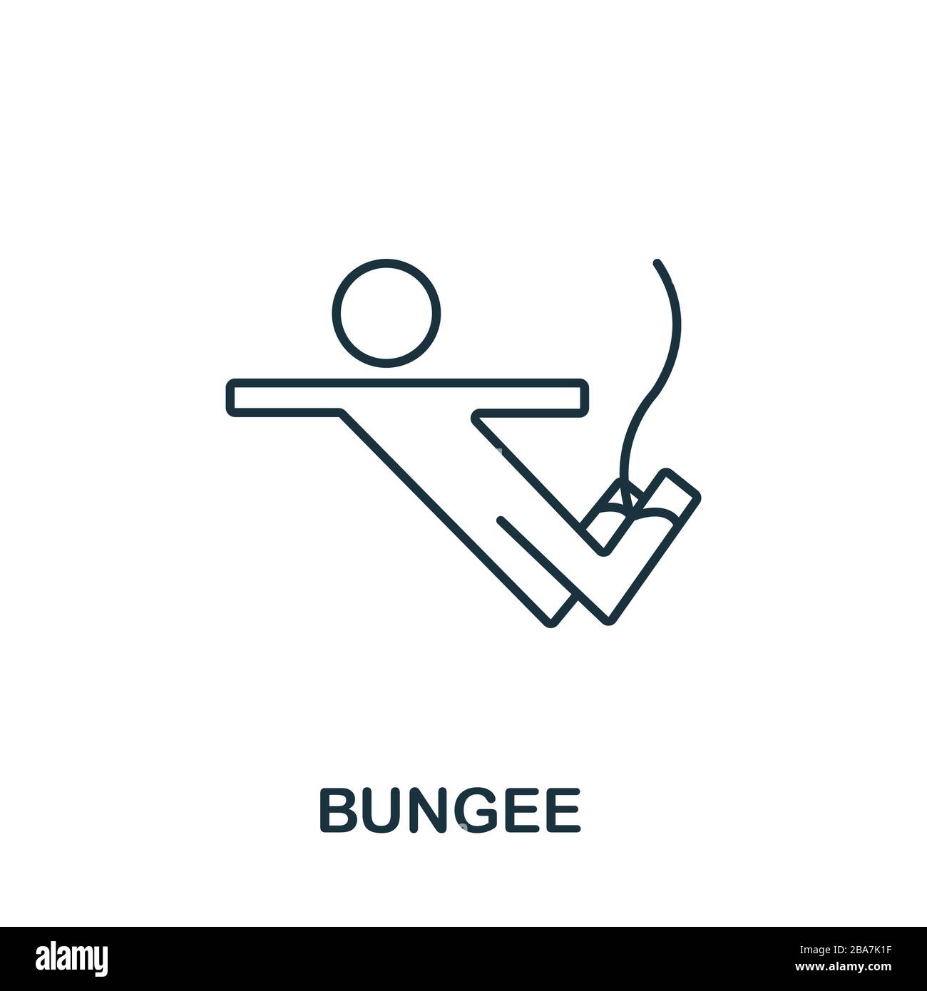 Bungee Jumping icon from hobbies collection. Simple line element Bungee ...