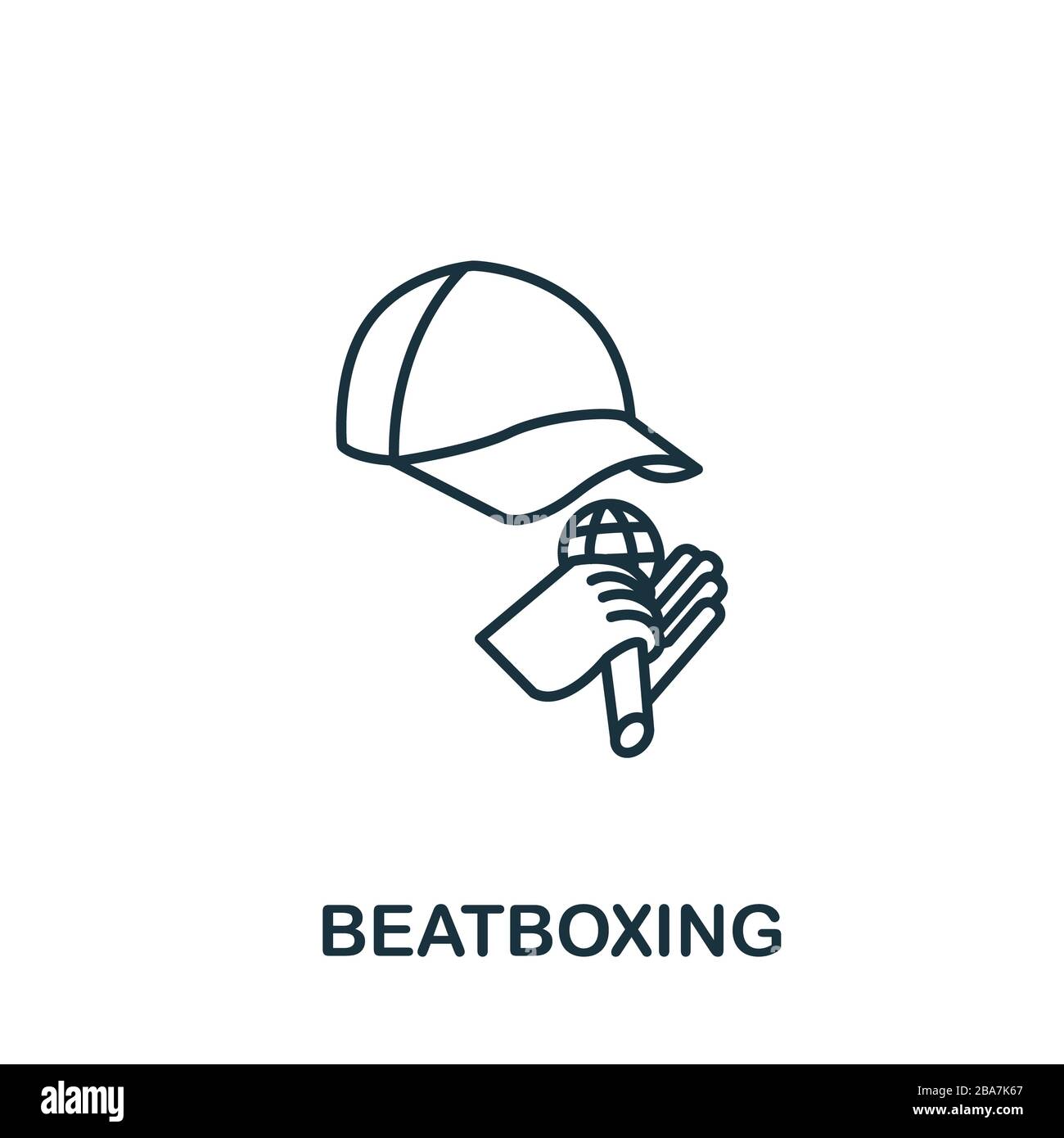 Beatboxing icon from hobbies collection. Simple line element Beatboxing ...