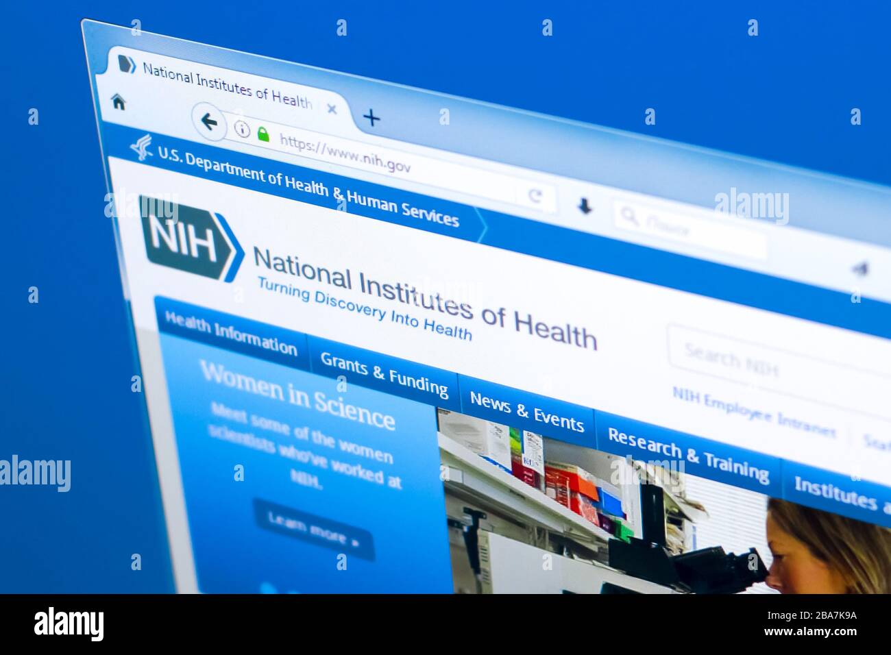 Ryazan, Russia - March 28, 2018 - Homepage of National Institute of ...