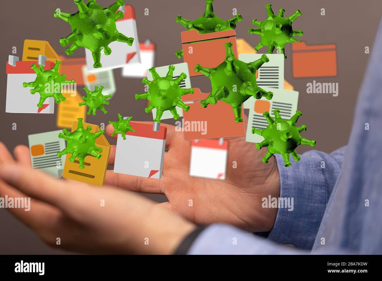 A Home office suffering from a cold at work and at home Stock Photo - Alamy