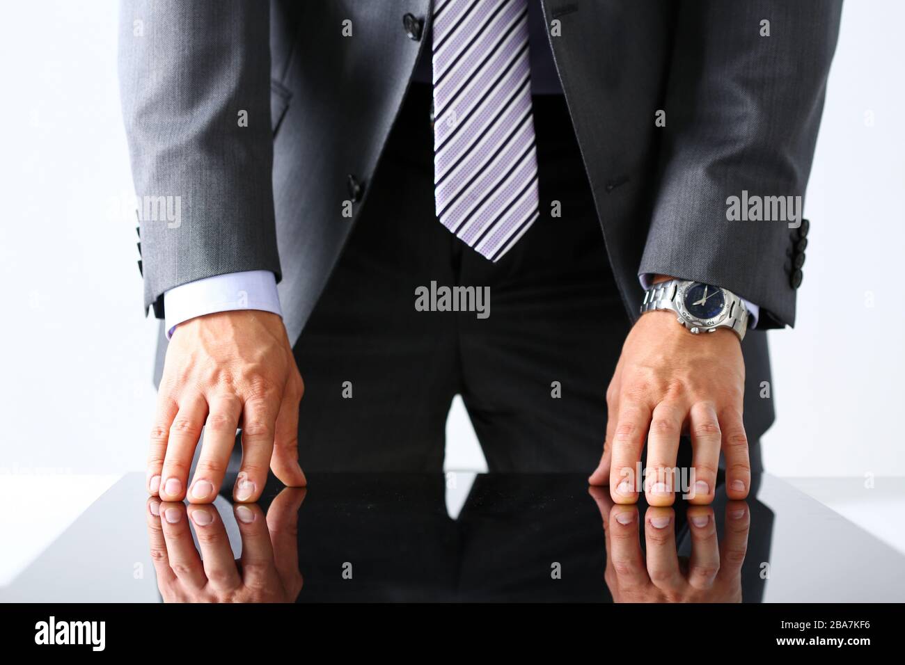 Empty arms of man in suit and tie closeup Stock Photo - Alamy