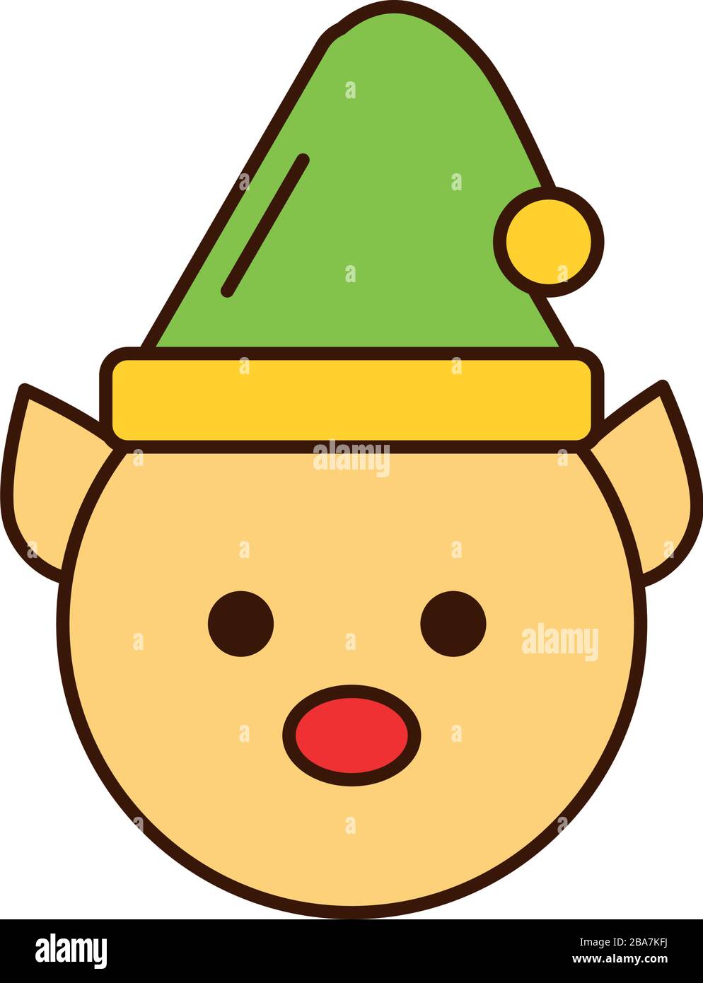 cute santa helper christmas character Stock Vector Image & Art - Alamy