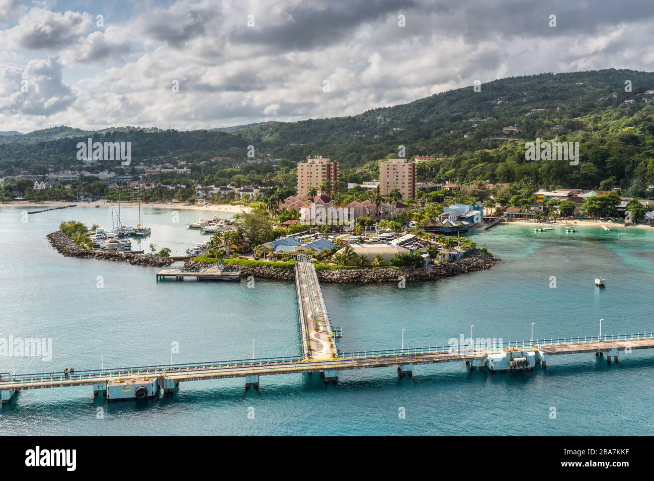 Ocho Rios, Jamaica - April 22, 2019: Cruise port in the tropical ...