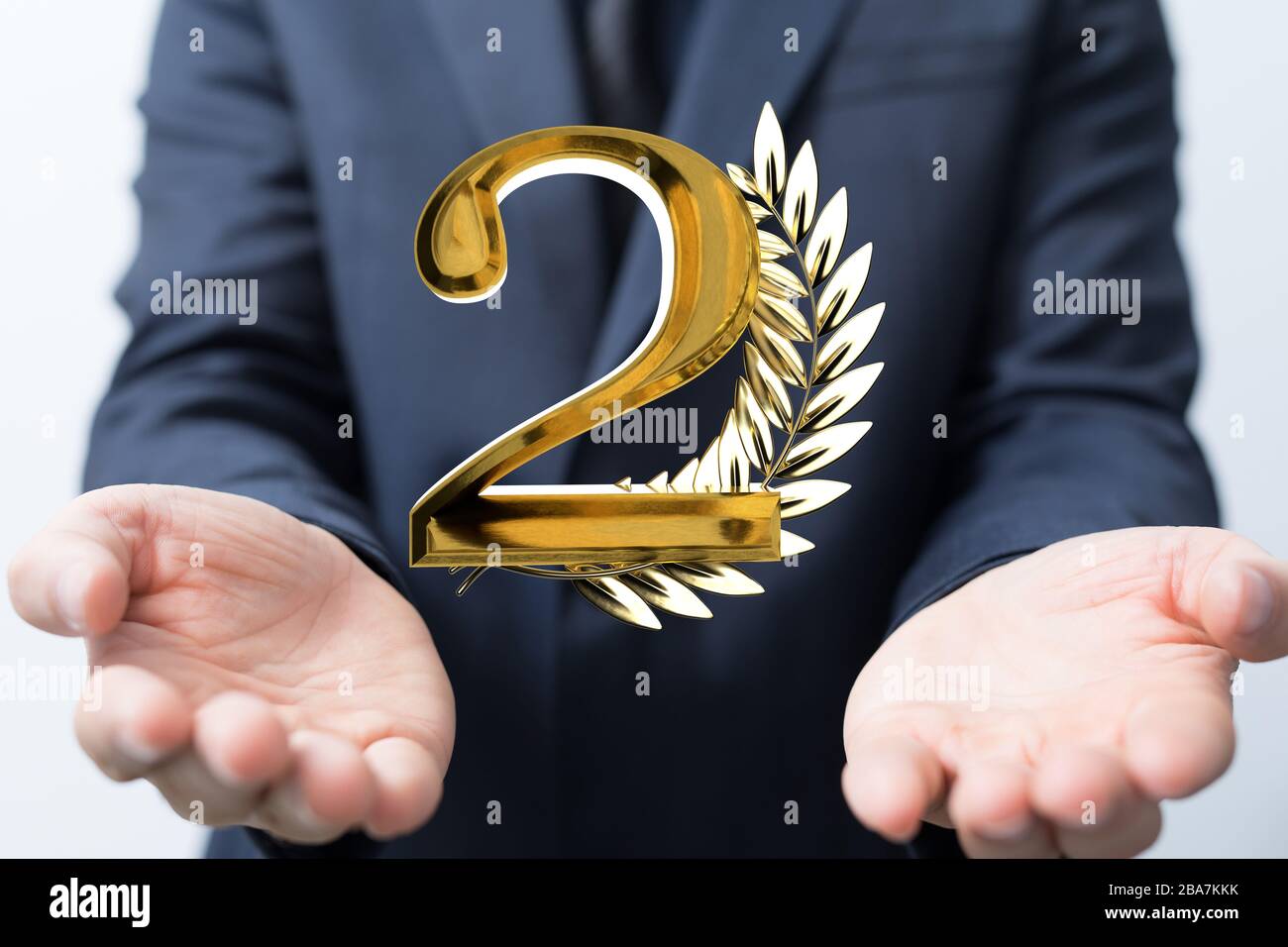 A 3d 2 Years or award Anniversary Illustration Stock Photo - Alamy