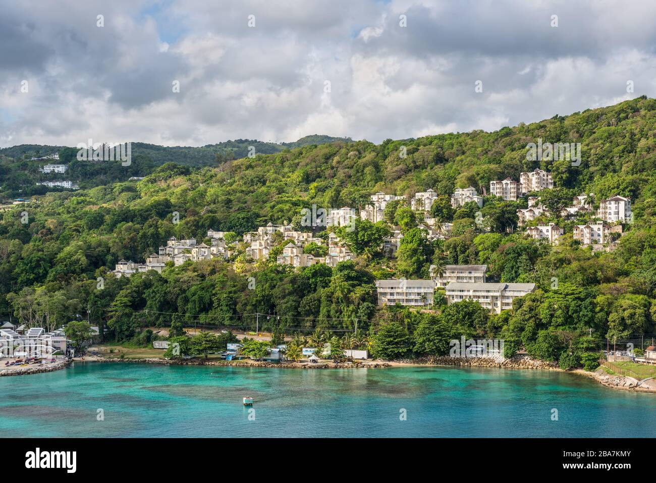 Ocho Rios, Jamaica - April 22, 2019: Coastline view with lots of living ...