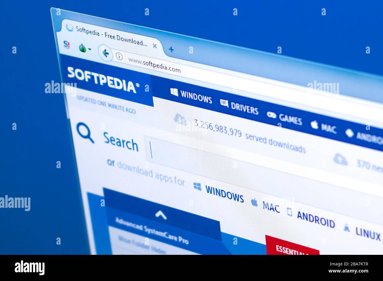 Ryazan, Russia - March 28, 2018 - Homepage of SoftPedia website on ...