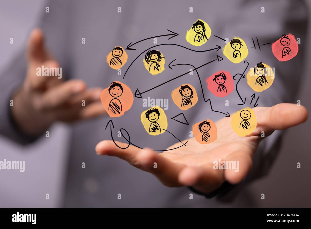 A team work connection digital concept Stock Photo - Alamy