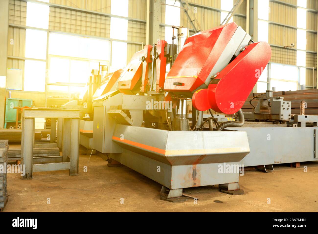 The workshop and equipment of an agricultural machinery factory Stock ...