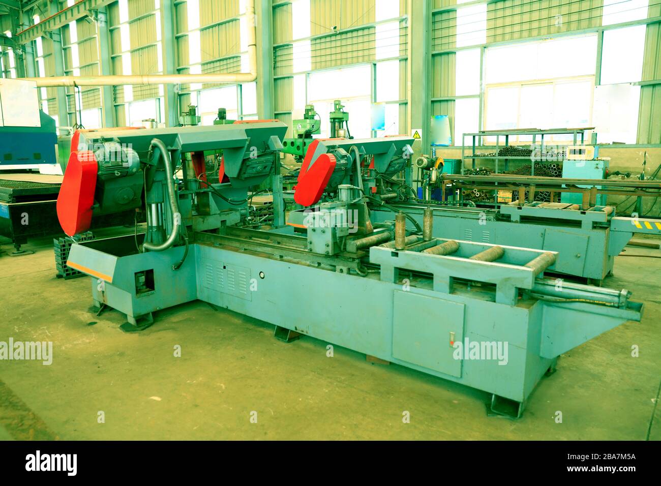 The workshop and equipment of an agricultural machinery factory Stock ...