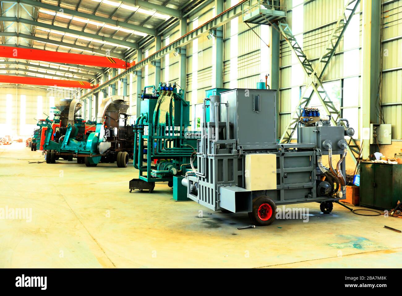 The workshop and equipment of an agricultural machinery factory Stock ...