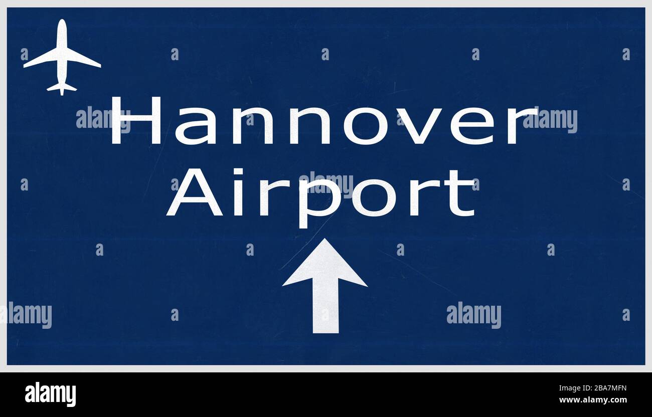 Hannover Germany Airport Highway Sign 2D Illustration Stock Photo - Alamy