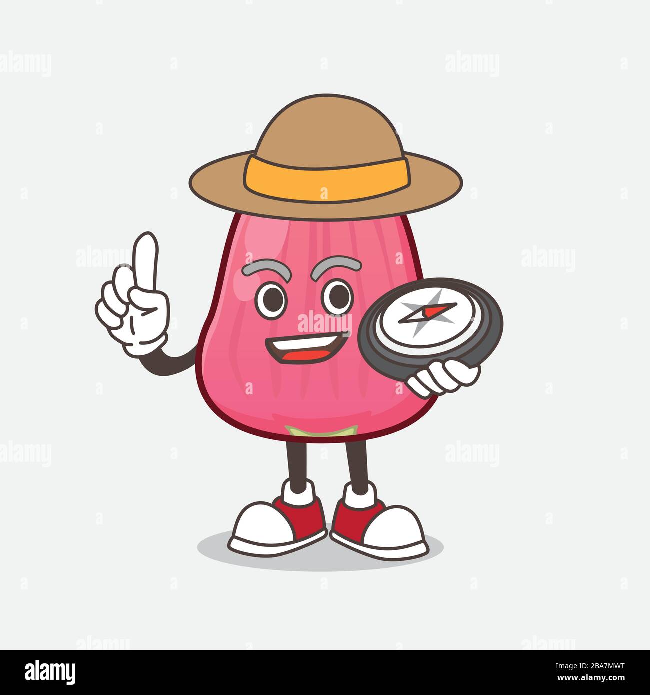 Pink Java Apple Mascot Character Vector Illustration Stock Vector Image ...