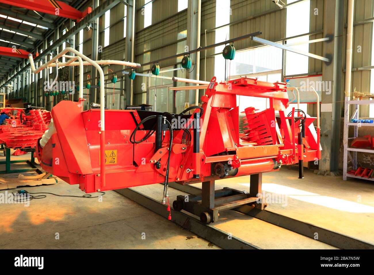 The workshop and equipment of an agricultural machinery factory Stock ...
