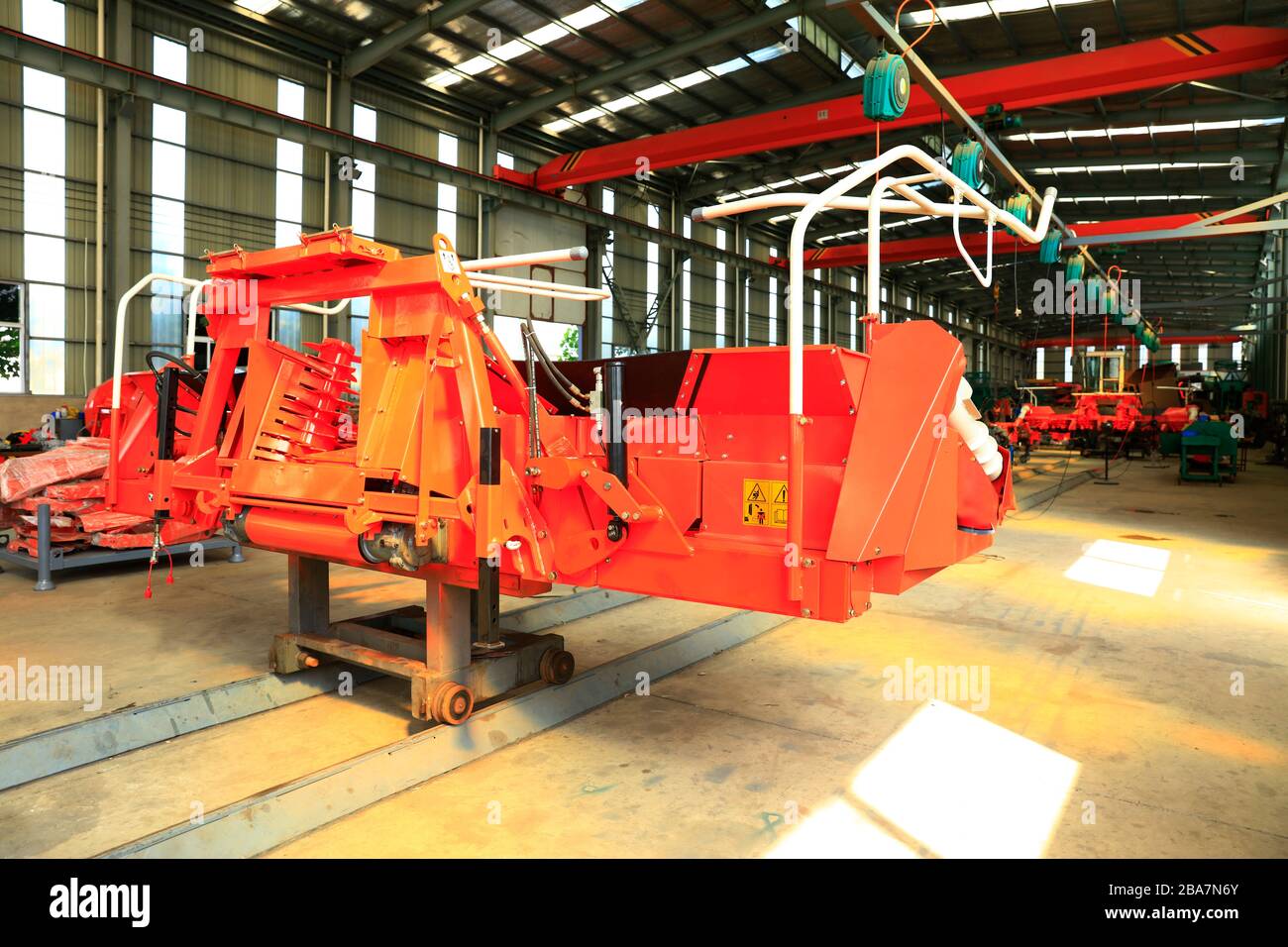 The workshop and equipment of an agricultural machinery factory Stock ...