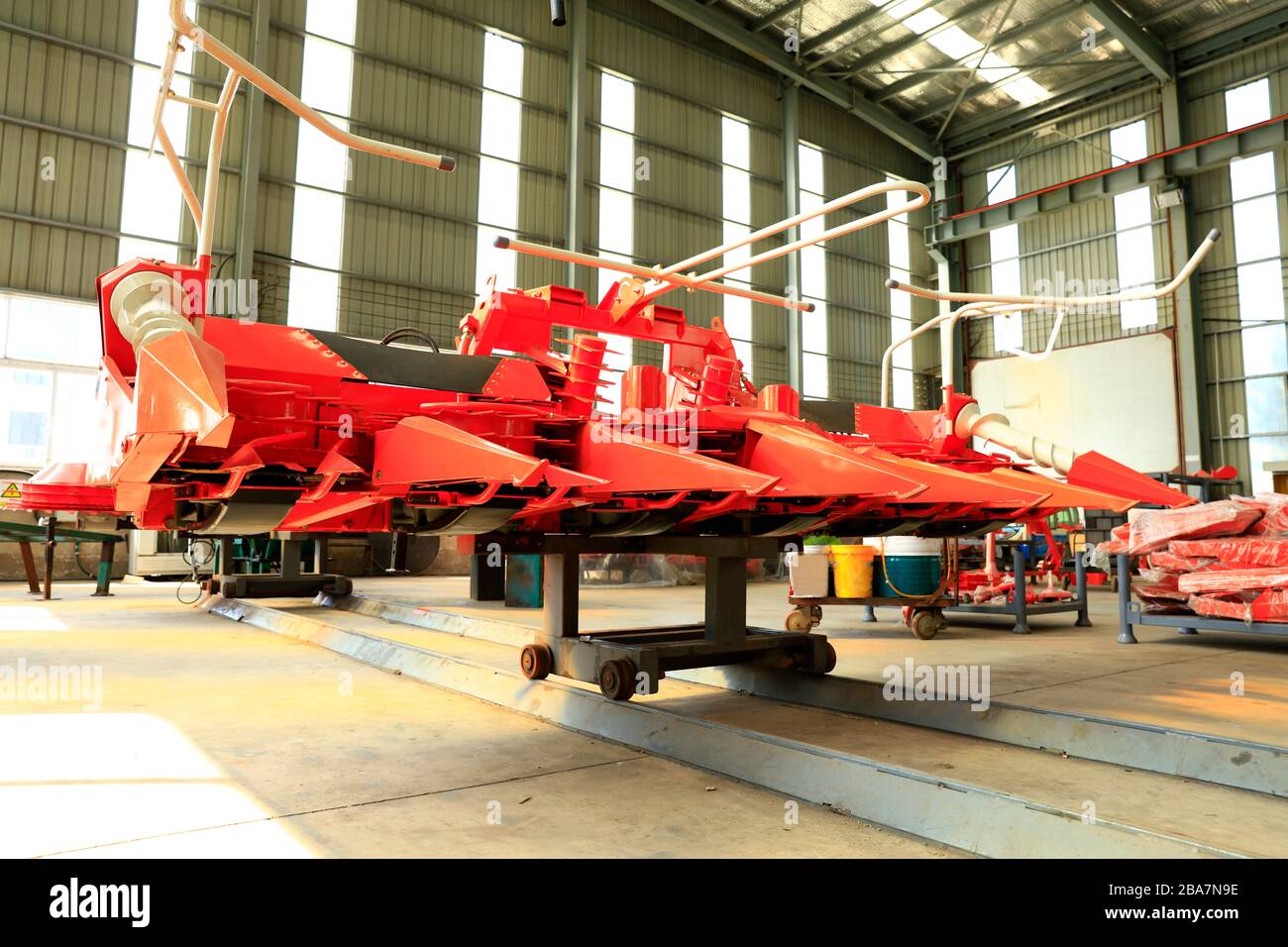 The workshop and equipment of an agricultural machinery factory Stock ...