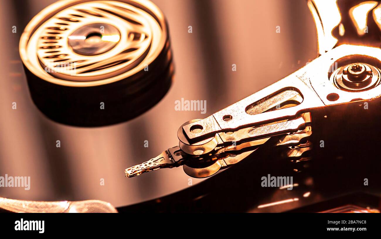 Hard disk reading head 28 Stock Photo - Alamy