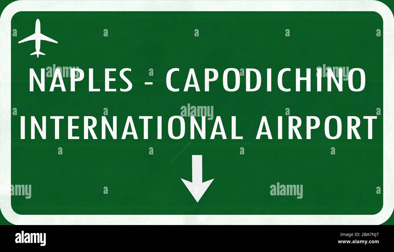 Napoli Italy Airport Highway Sign 2D Illustration Stock Photo - Alamy