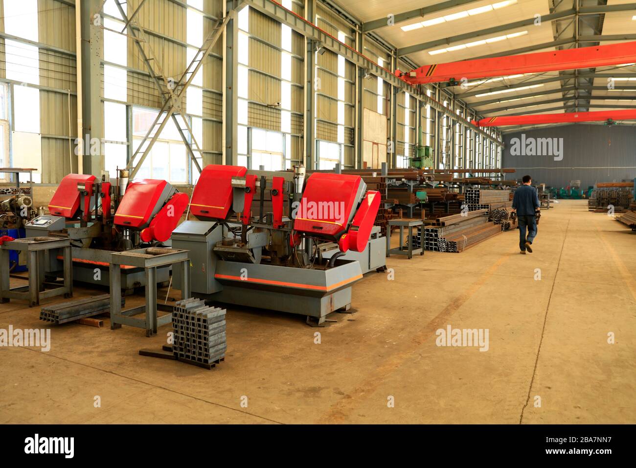 The workshop and equipment of an agricultural machinery factory Stock ...