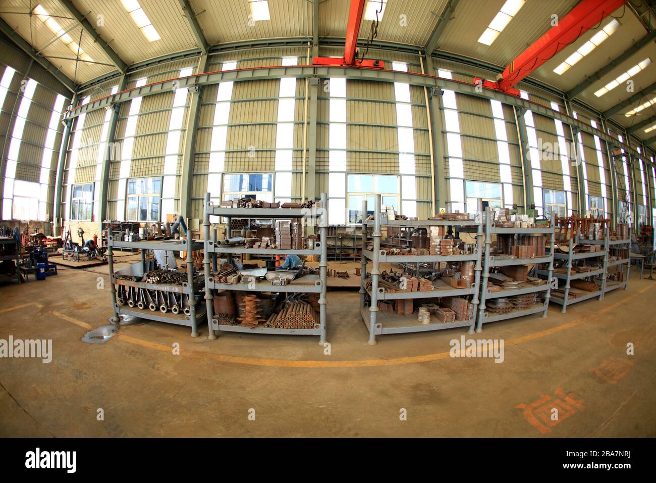 The workshop and equipment of an agricultural machinery factory Stock ...