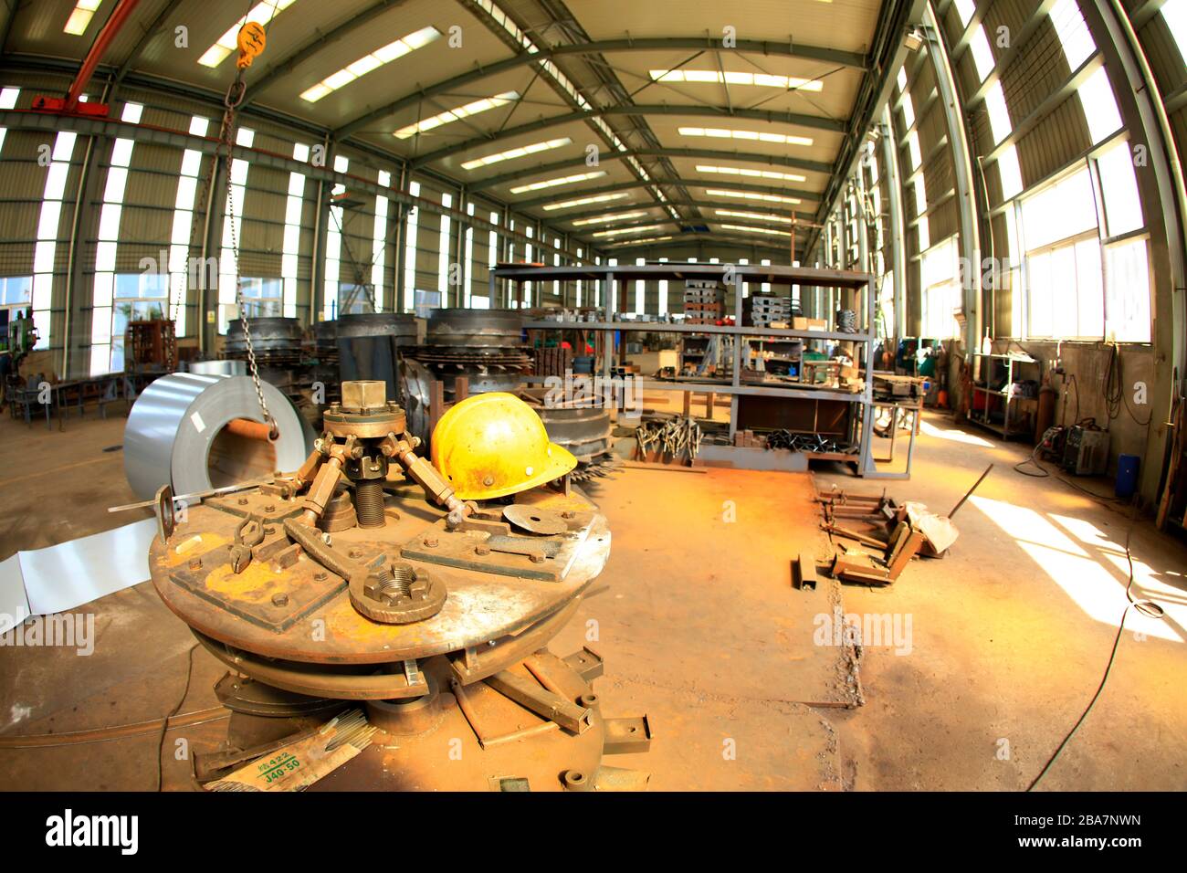 The workshop and equipment of an agricultural machinery factory Stock ...