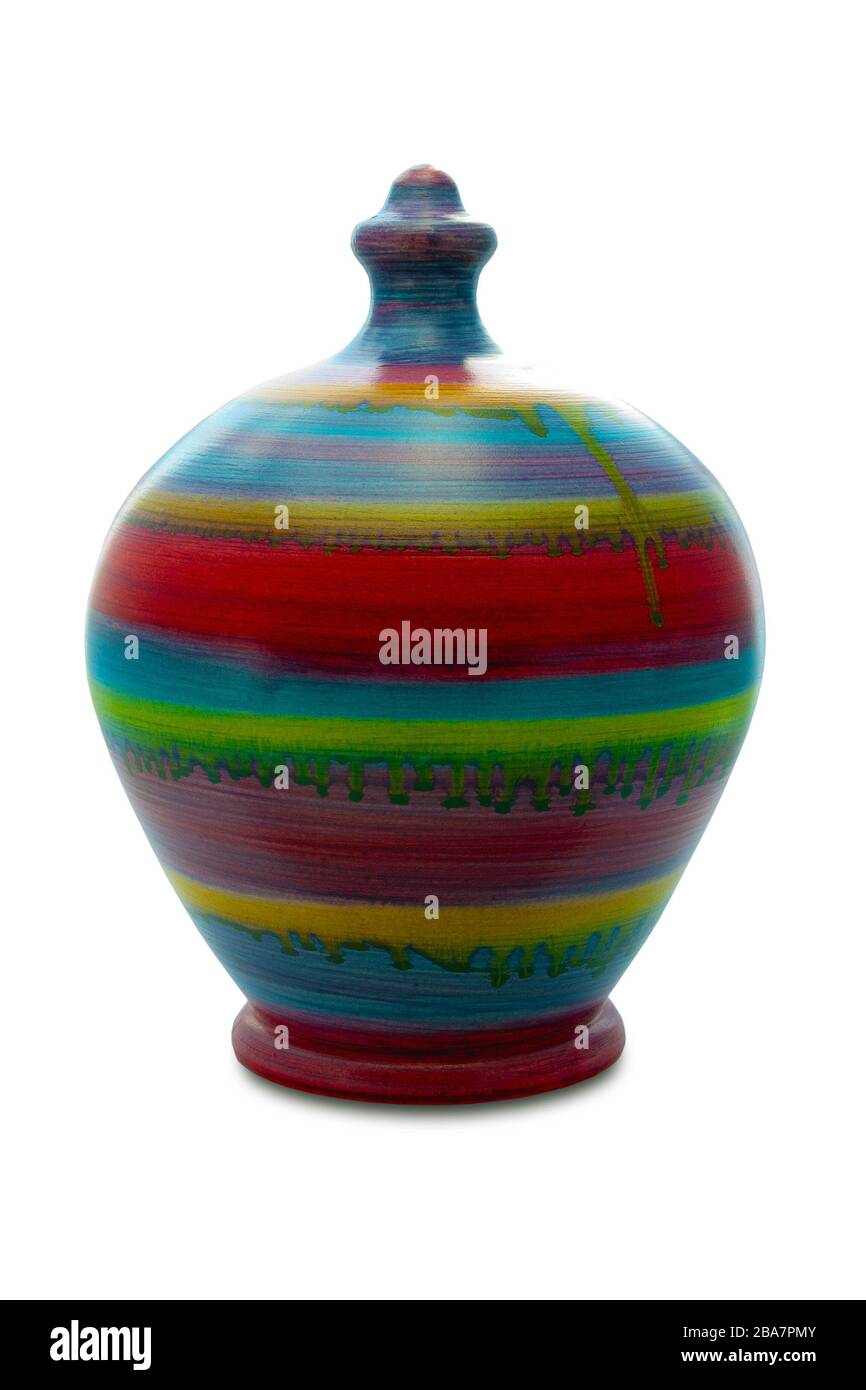 Italian traditional terramundi money box on isolated white background ...