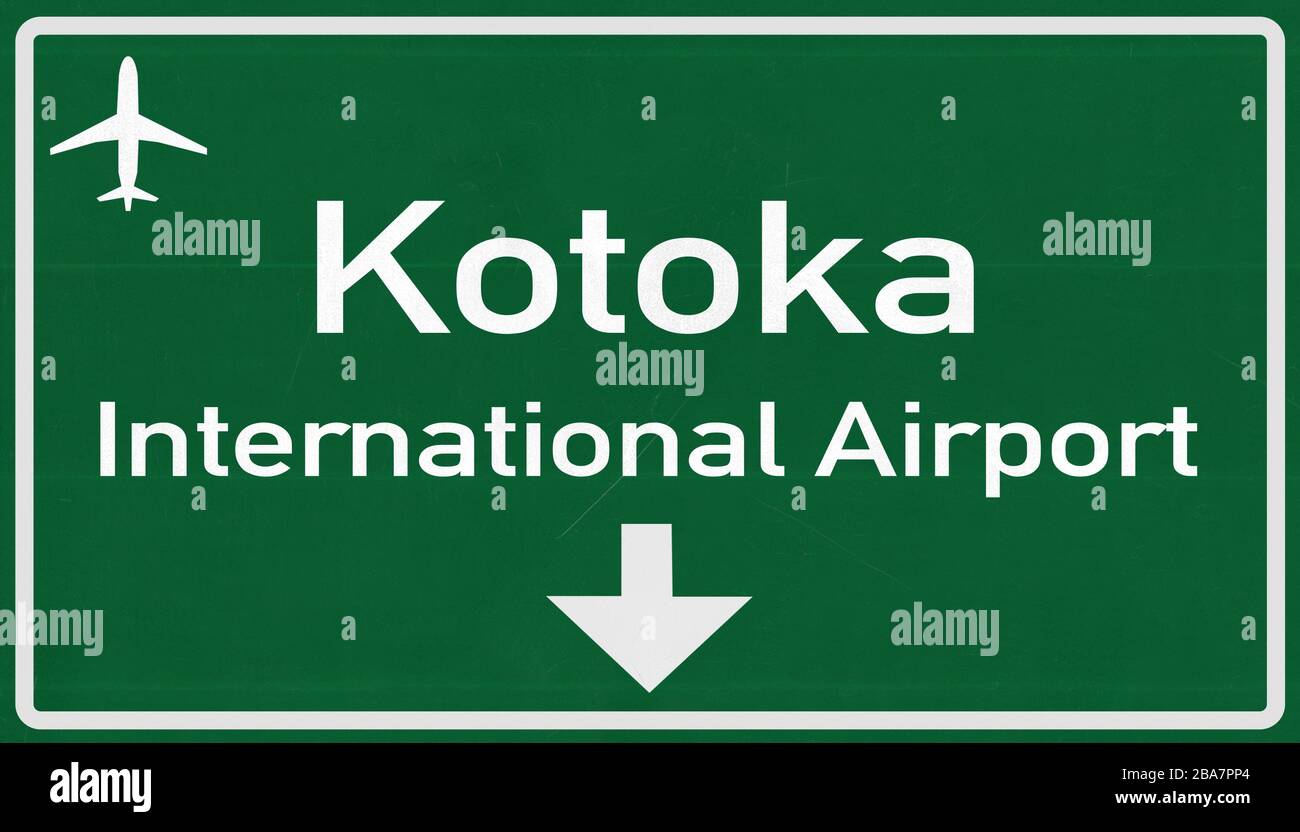 Accra Ghana Airport Highway Sign 2D Illustration Stock Photo - Alamy