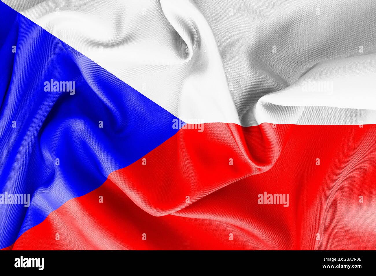 The Czech Republic flag texture crumpled up Stock Photo - Alamy