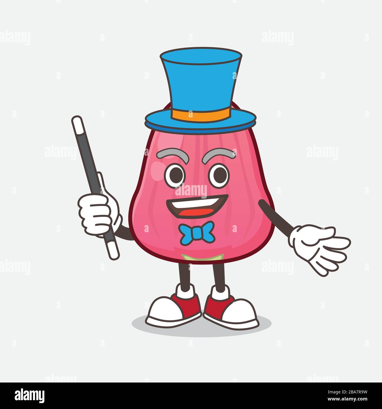 Pink Java Apple Mascot Character Vector Illustration Stock Vector Image ...
