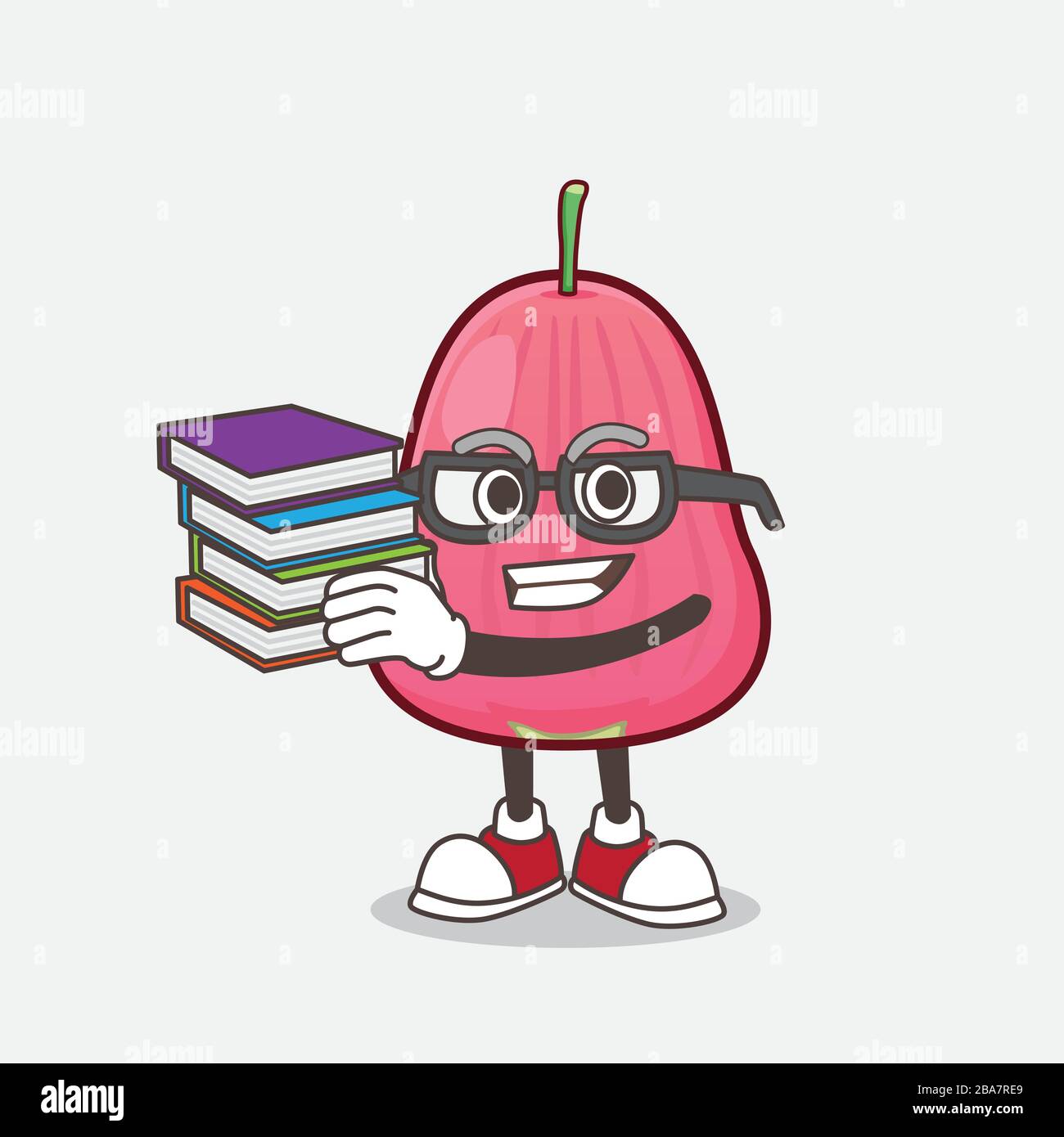 Pink Java Apple Mascot Character Vector Illustration Stock Vector Image ...