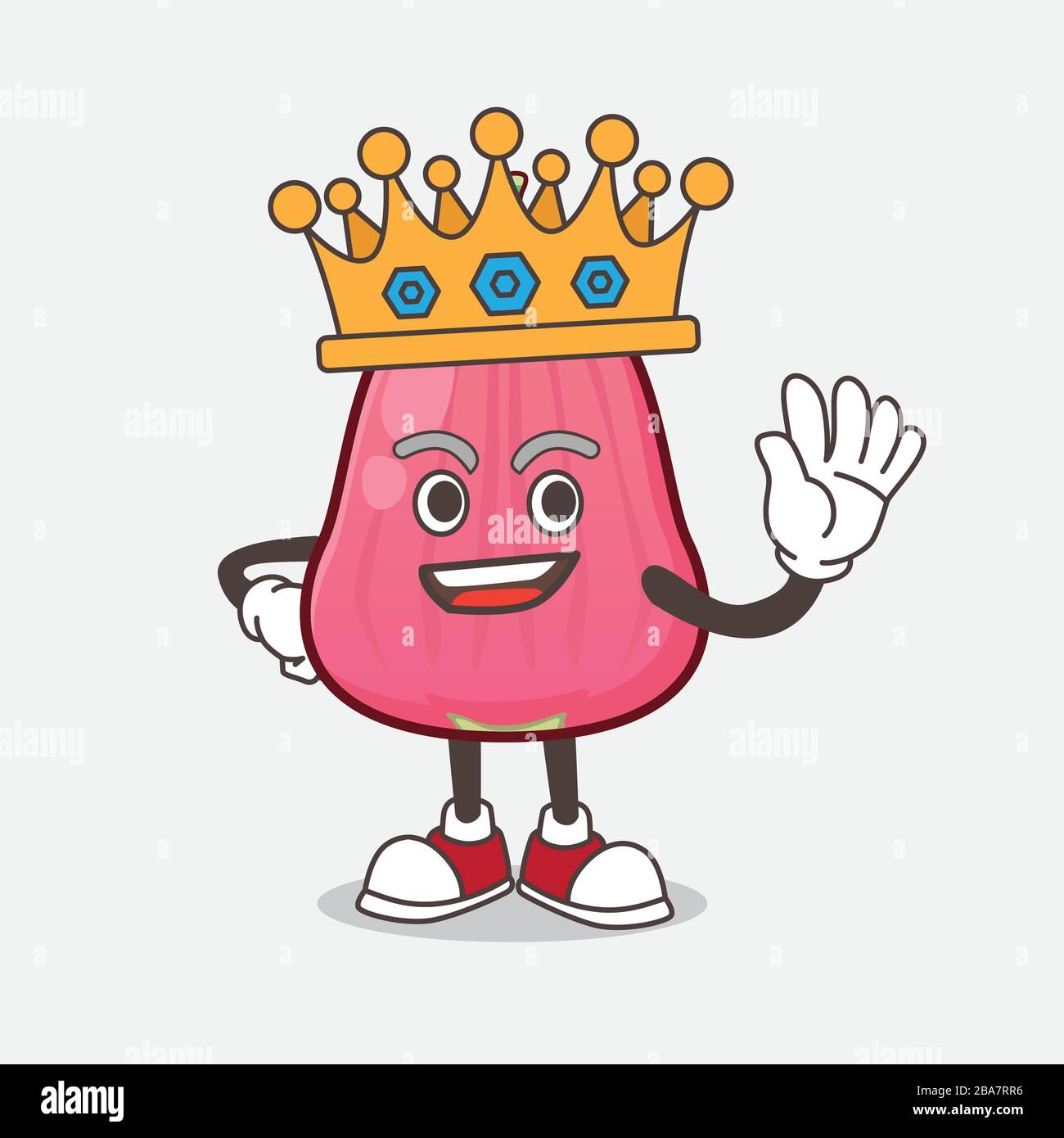 Pink Java Apple Mascot Character Vector Illustration Stock Vector Image ...
