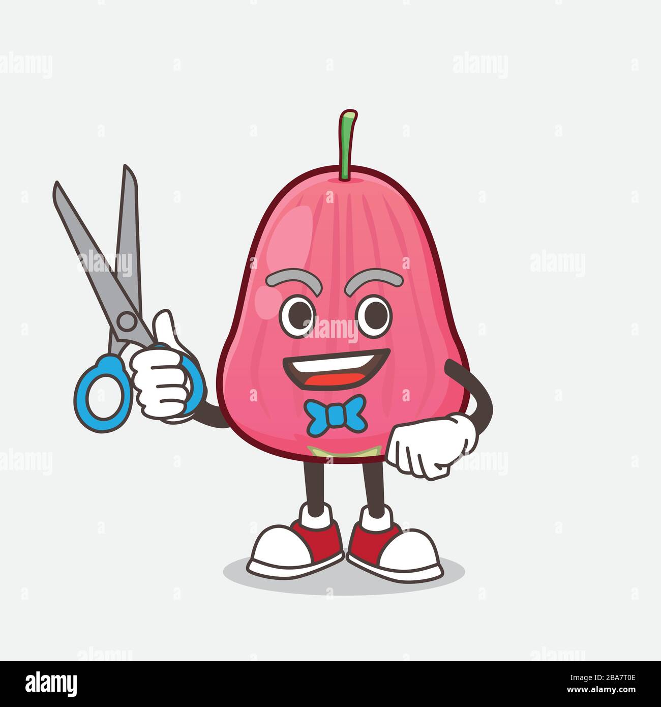 Pink Java Apple Mascot Character Vector Illustration Stock Vector Image ...