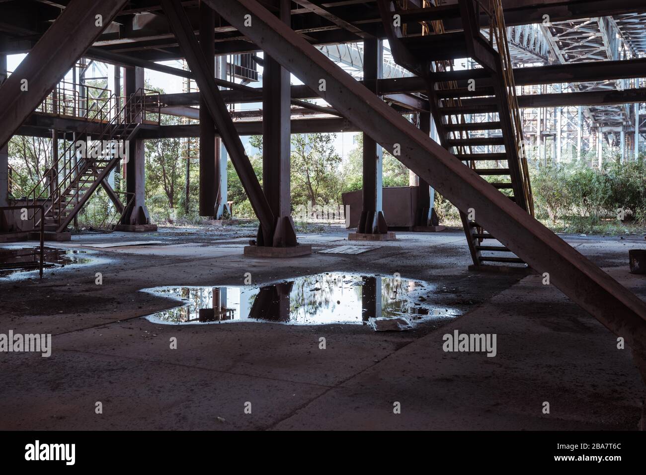 Industrial buildings in an abandoned factory Stock Photo - Alamy