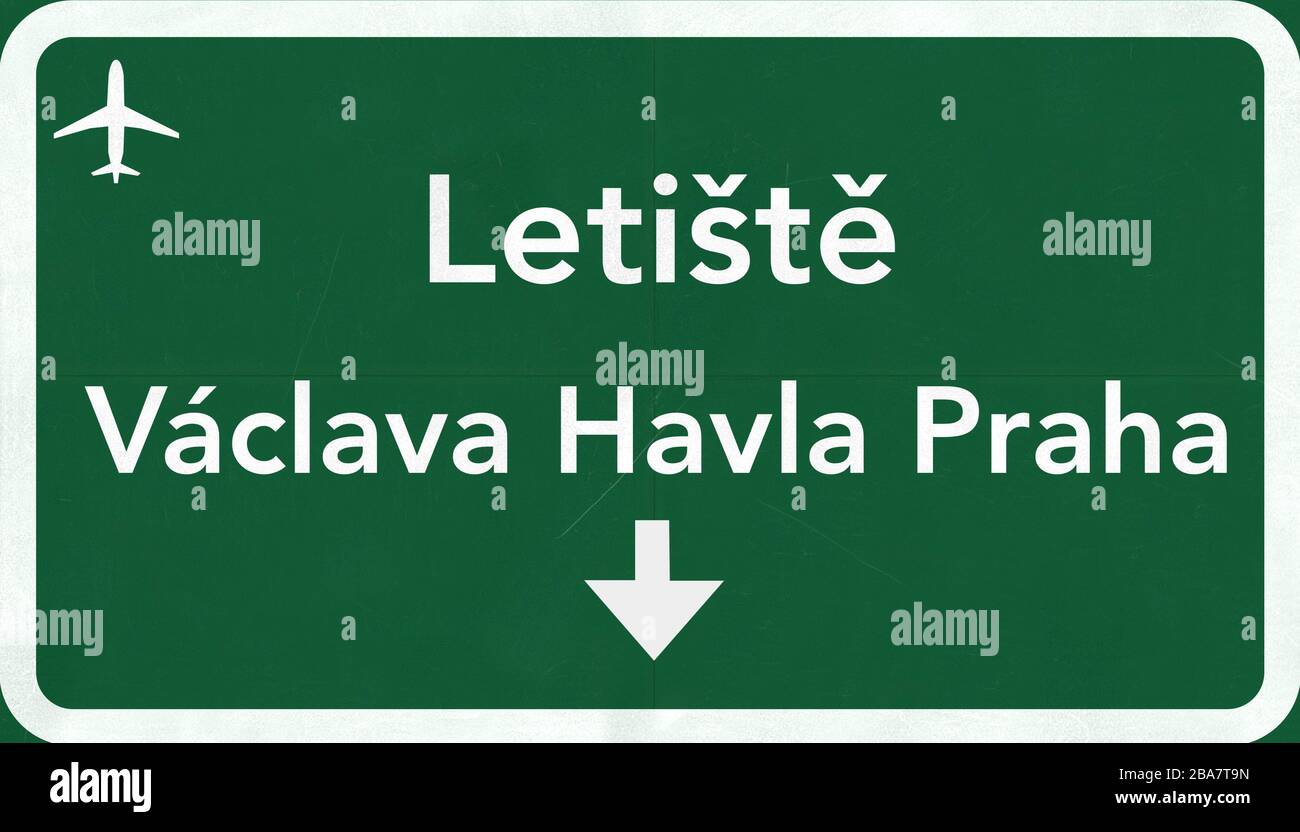 Airport Highway Sign 2D Illustration Stock Photo - Alamy