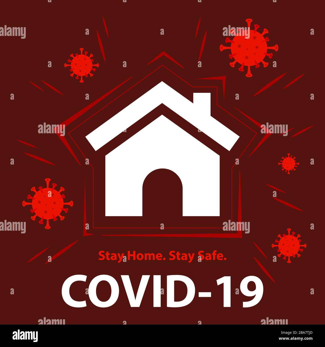 Beware of Corona Virus Poster for Websites and Social Media. Stay Home ...