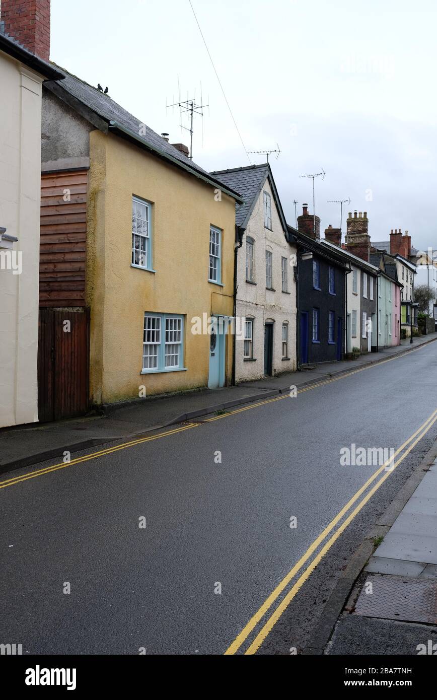 Old houses in a street in Presteigne, Wales Stock Photo - Alamy