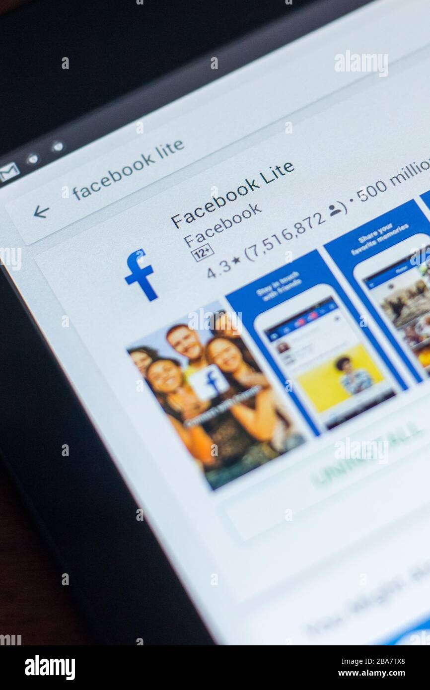 Logo facebook lite hi-res stock photography and images - Alamy