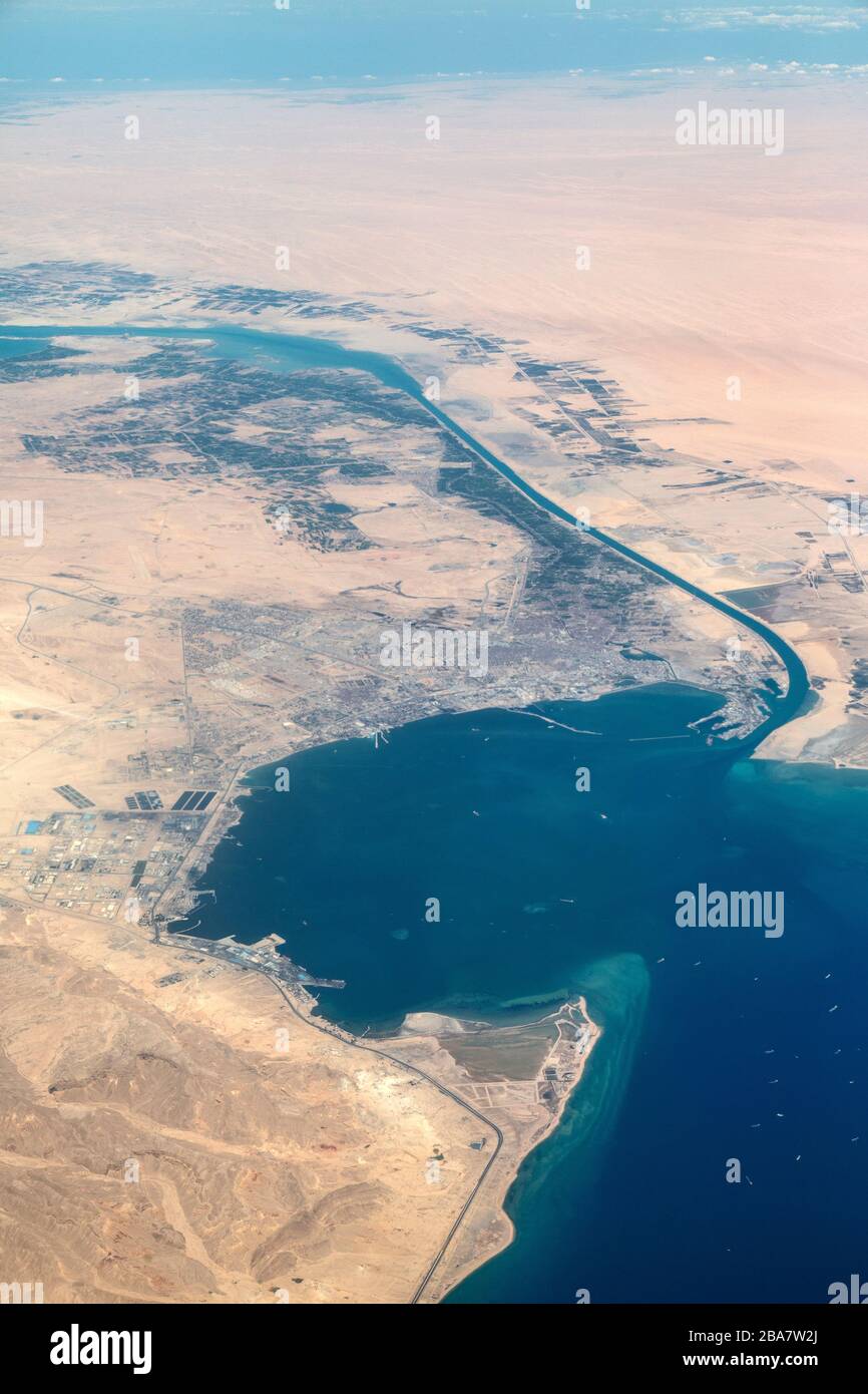 Suez canal egypt aerial hi-res stock photography and images - Alamy