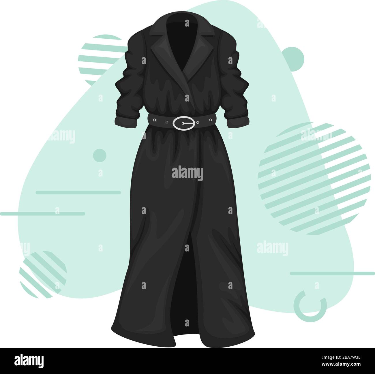 Black trench coat Stock Vector Images - Alamy