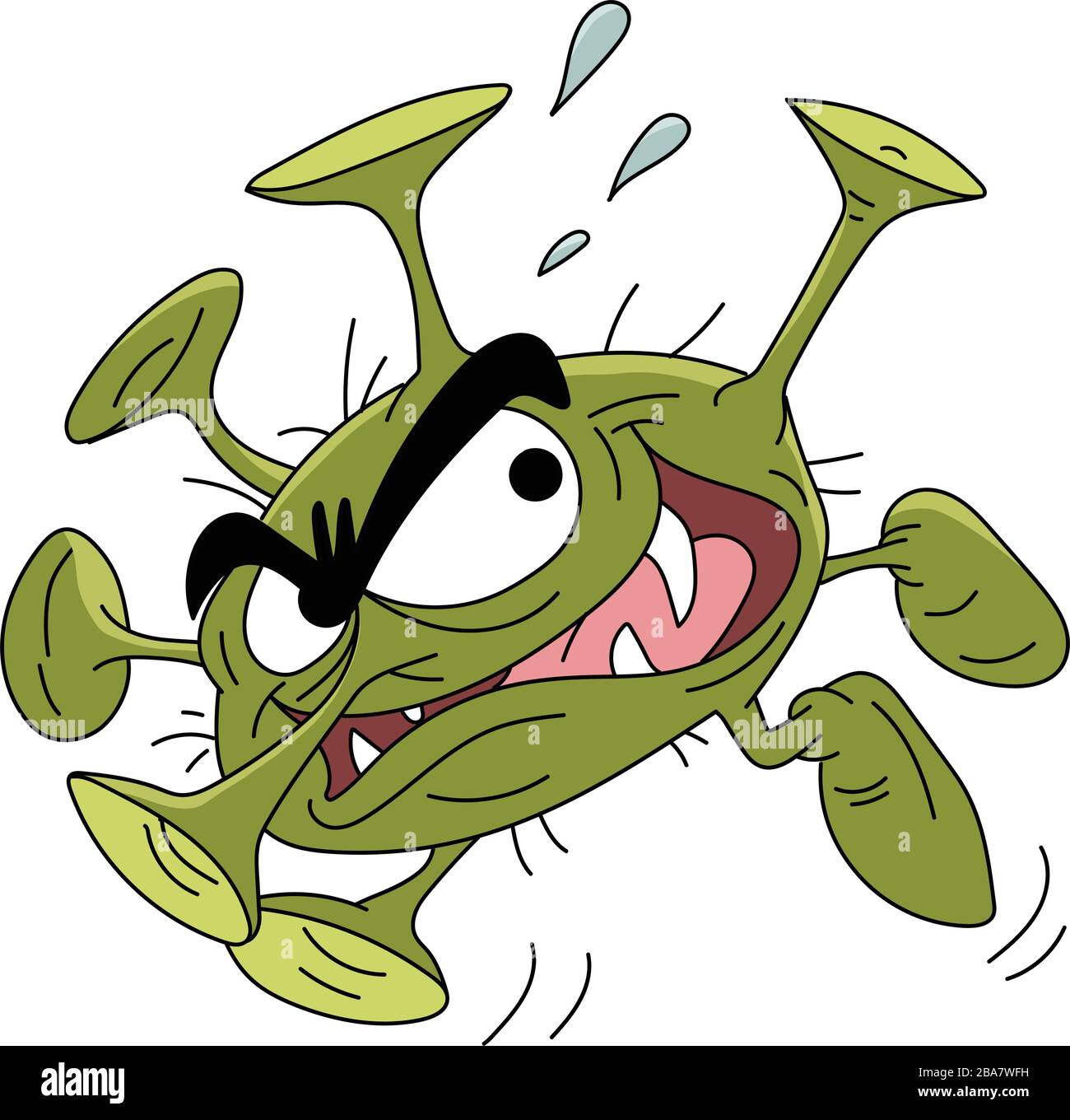 dangerous and infectious corona virus cartoon vector illustration Stock ...