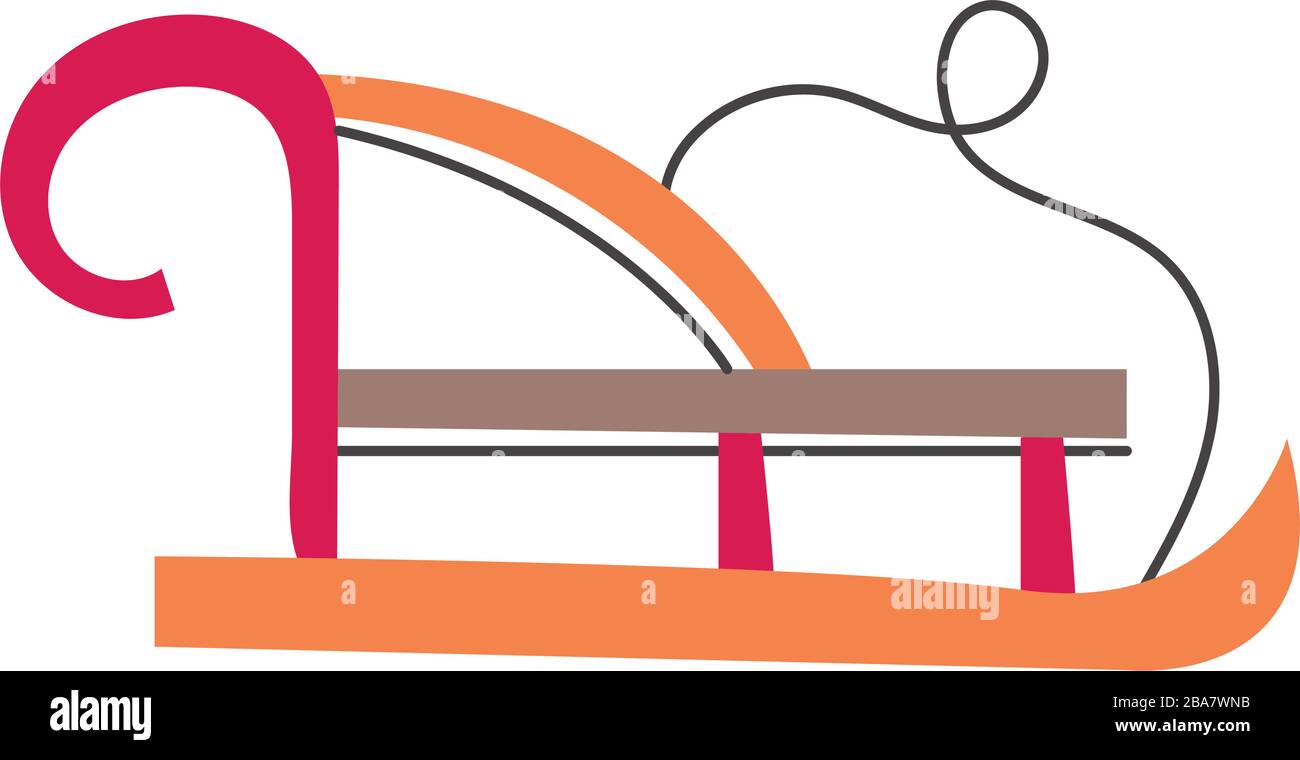 merry christmas sled carriage icon Stock Vector Image & Art - Alamy