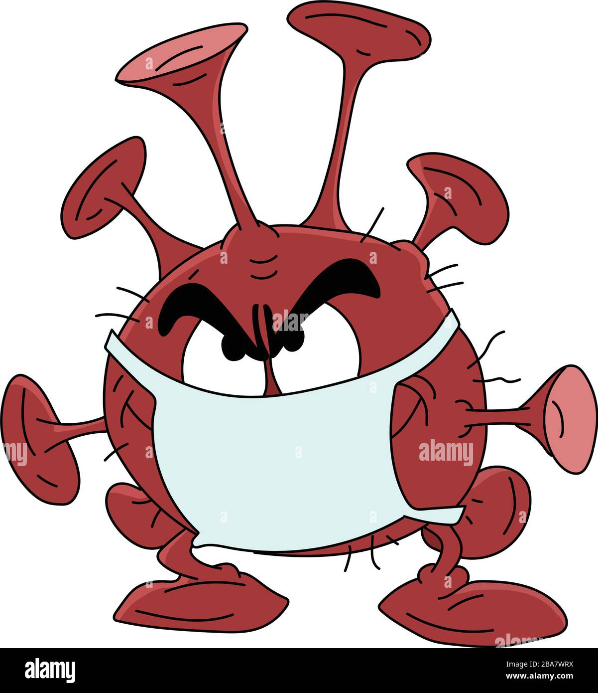 dangerous and infectious corona virus cartoon vector illustration Stock ...