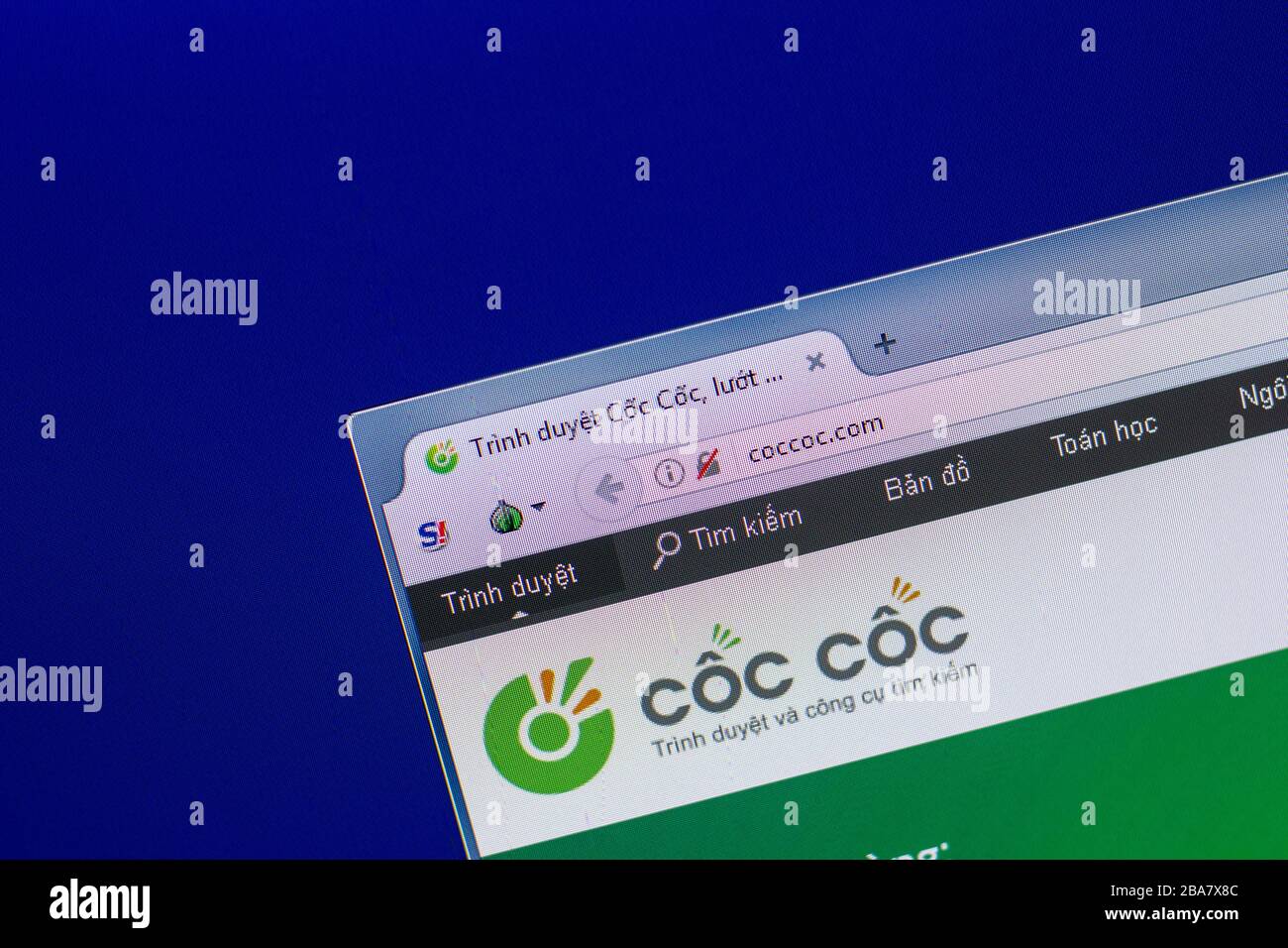 Ryazan, Russia - April 16, 2018 - Homepage of CocCoc website on the ...