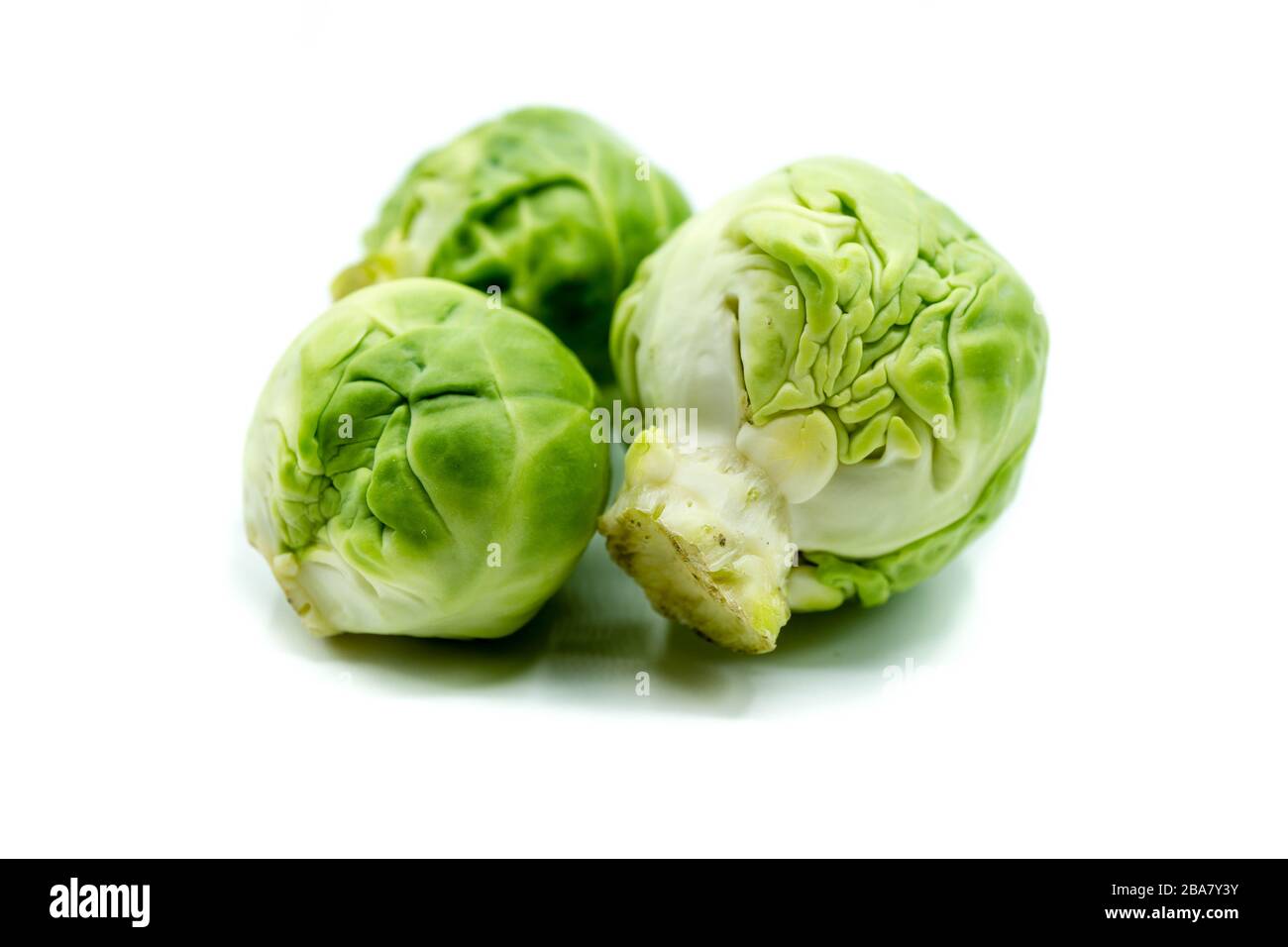 Brussels sprouts isolated on white background Stock Photo - Alamy