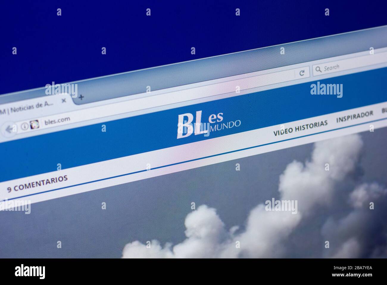 Ryazan, Russia - April 16, 2018 - Homepage of Bles website on the ...