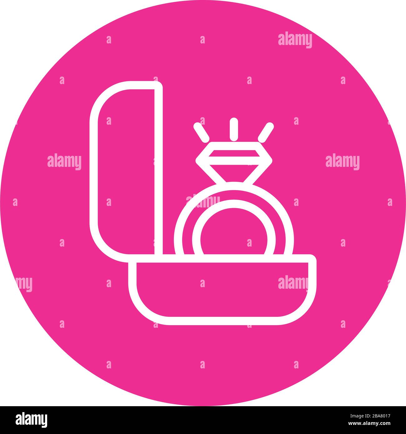 proposal ring love block and line style icon Stock Vector Image & Art ...