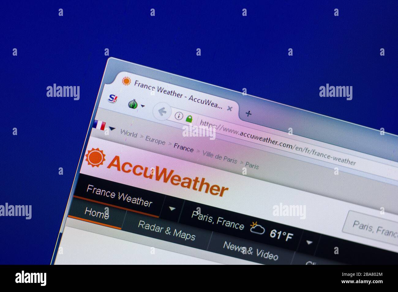 Accuweather home page hi-res stock photography and images - Alamy