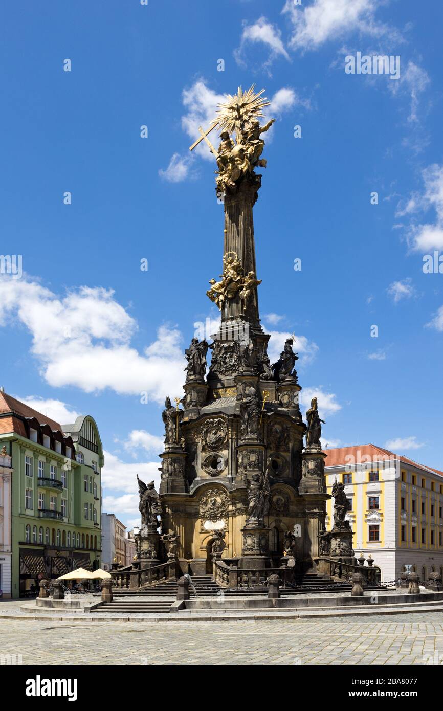 The holy trinity column (UNESCO), Upper square, Olomouc, Moravia, Czech ...