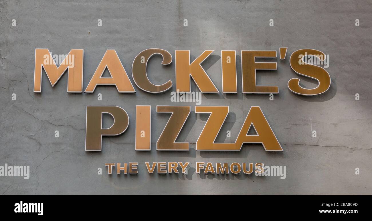 Mackies pizza sign hi-res stock photography and images - Alamy