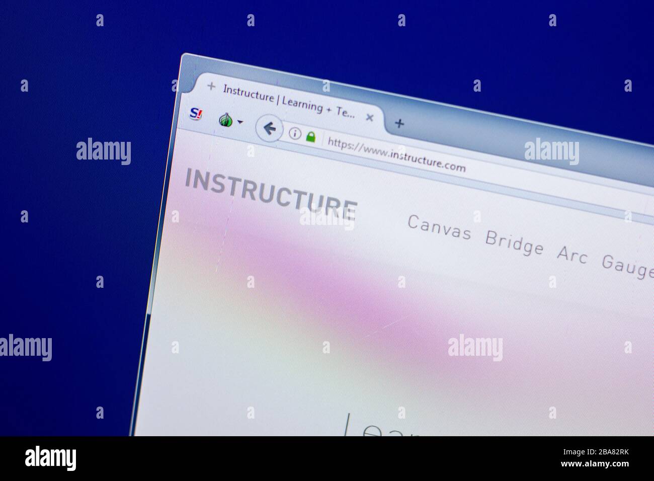 Ryazan, Russia - April 16, 2018 - Homepage of Instructure website on ...